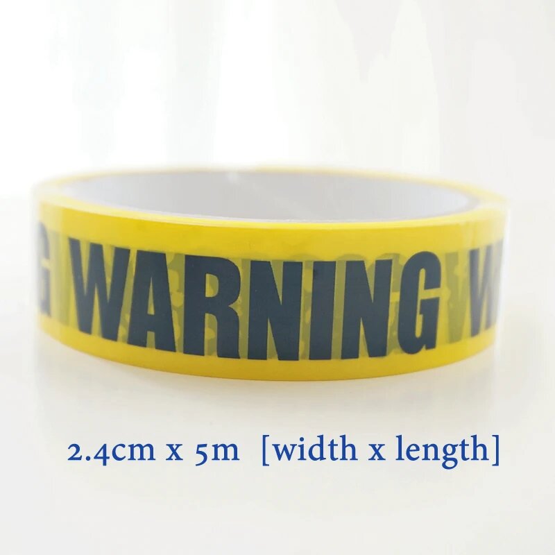 Предупреждающая лента Warning Tape 2.4 см x 5 м, Цвет: WARNING