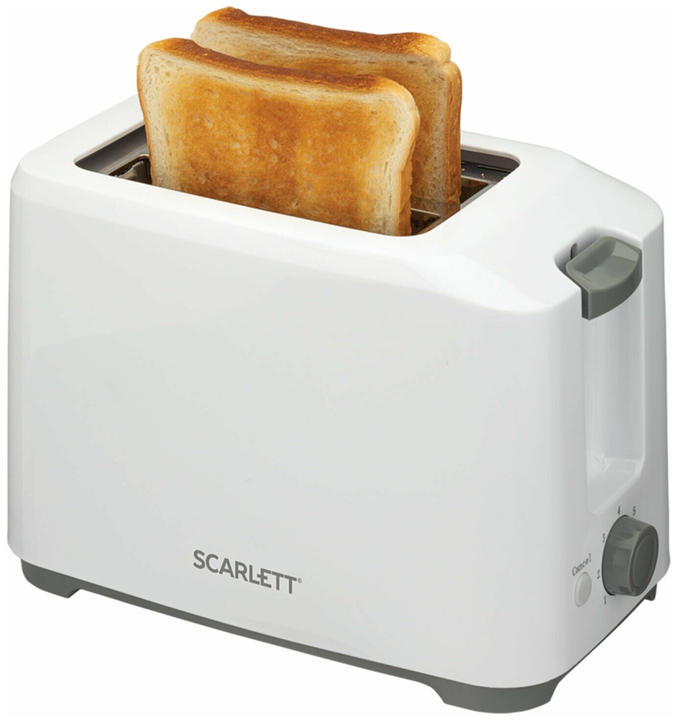Тостер SCARLETT SC-TM11019, 700 Вт, 2 тоста, 7 режимов, пластик, белый 1 шт.