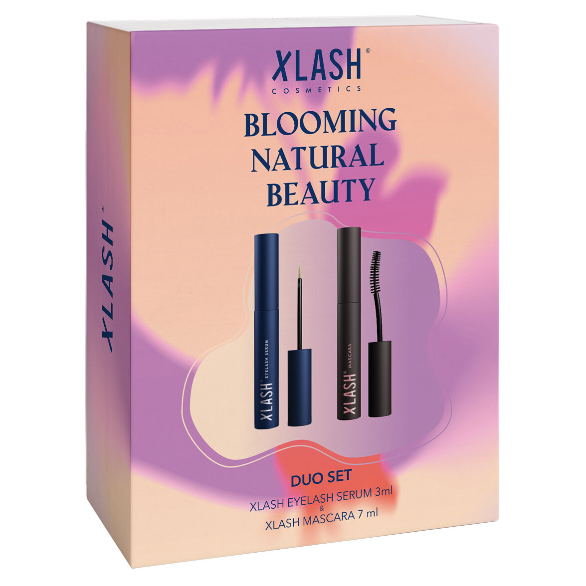 XLASH COSMETICS BLOOMING Набор-дуэт: сыворотка для роста ресниц и удлиняющая термотушь