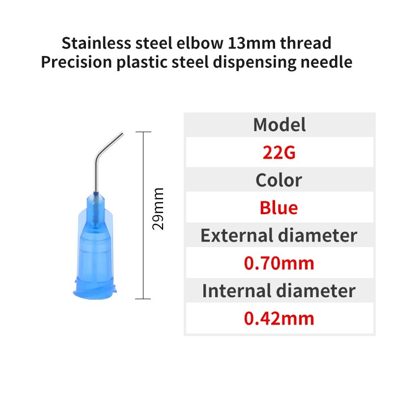 Дозирующие иглы из нержавеющей стали 14G-27G 20 шт. 22G 20Pcs