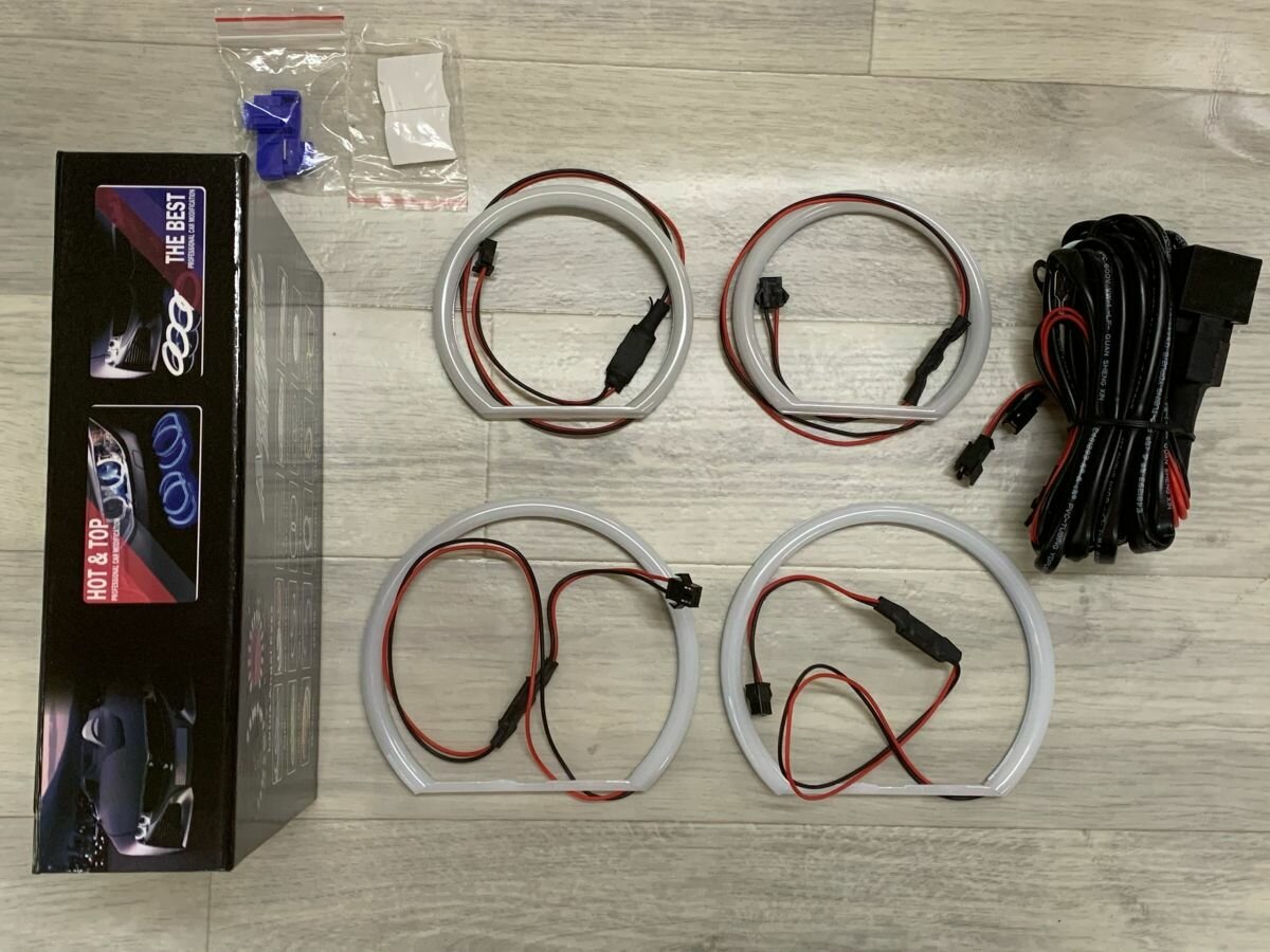 Ангельские глазки Cotton для BMW X3 E83, E46 compact белые