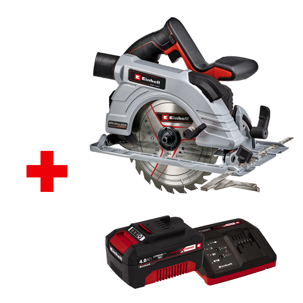 Пила циркулярная аккумуляторная Einhell PXC TP-CS 18/190 Li BL (акк.4,0Ач+з. у.) 4331210SET