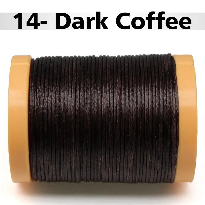 Вощеная нить плоская, 1,0 мм, Dark Coffee, 0.8mm 150D 65M