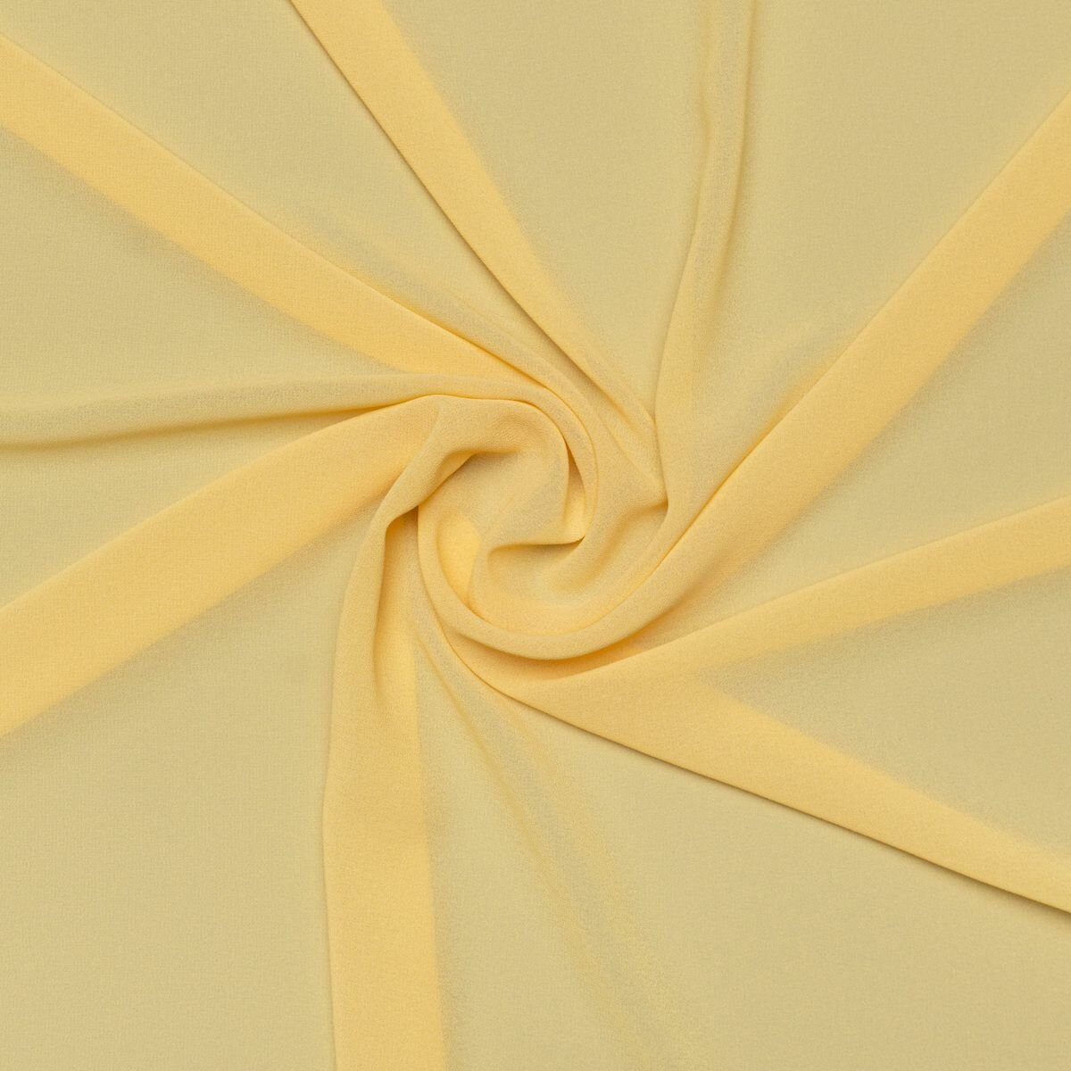 Шифон-креп светло-желтого цвета, полиэстер, ткань для шитья, 1,4х5м