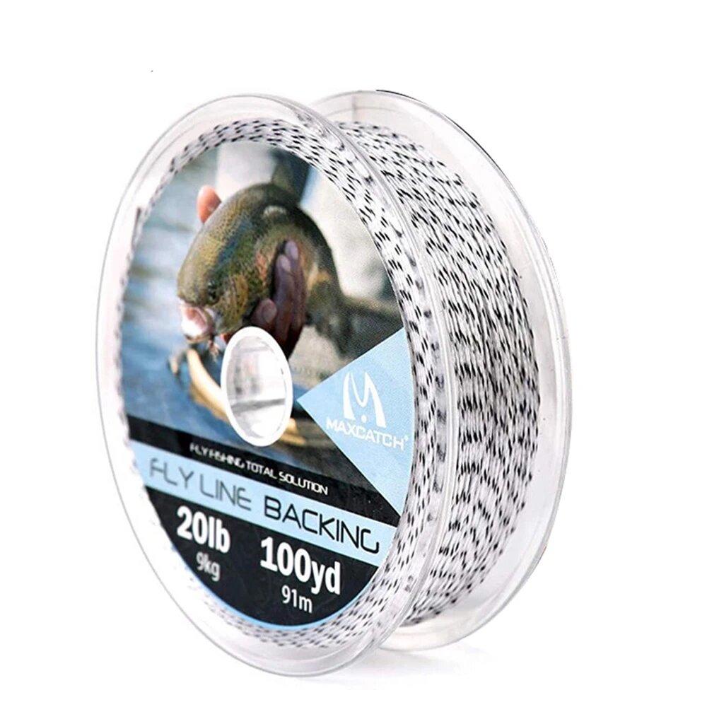 Плетеная леска Maximumcatch для нахлыста 30LB 100YARD, White Black