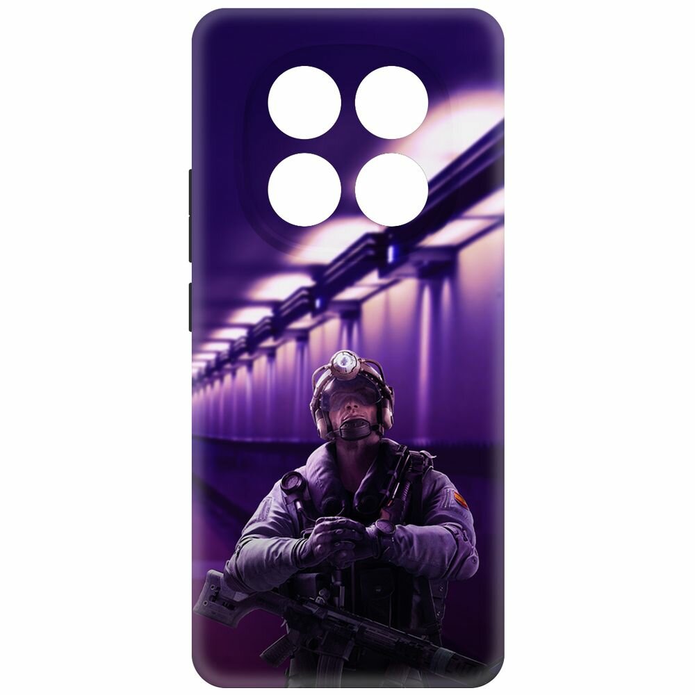 Чехол-накладка Krutoff Soft Case Cтандофф 2 (Standoff 2) - Неон для Xiaomi Redmi Note 14 Pro 5G/Poco X7 черный