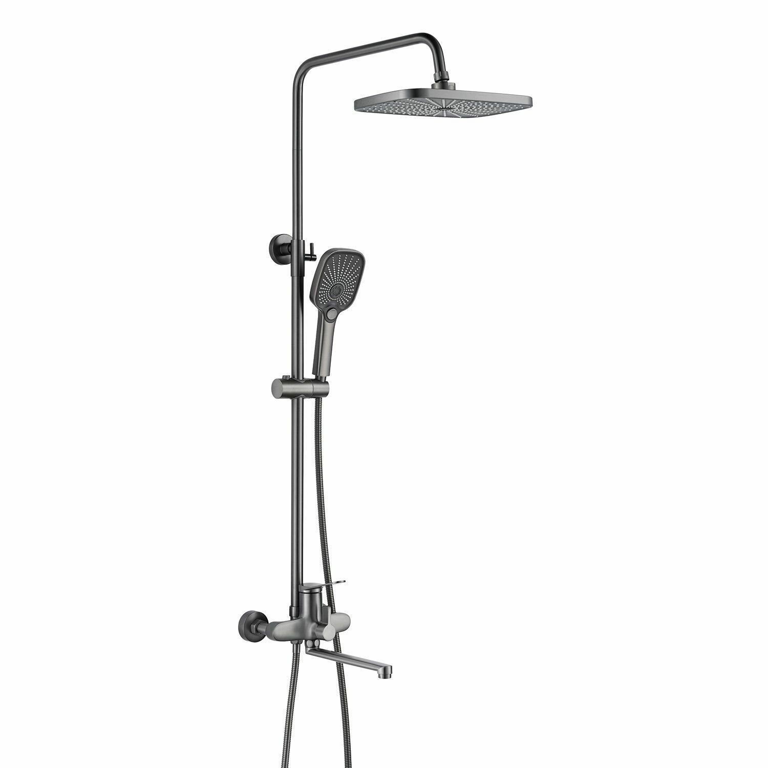 Душевая система Shevanik S6KZ23HU6TVD, оружейная сталь