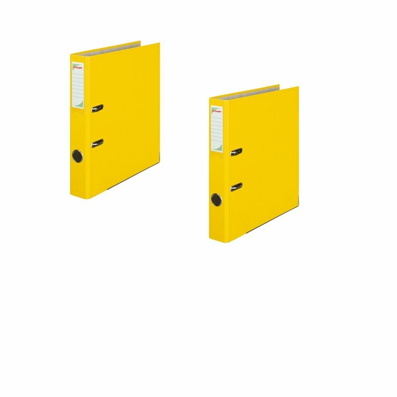 Комус Папка-регистратор, Экономи, 50 мм, желтая , 2 уп.