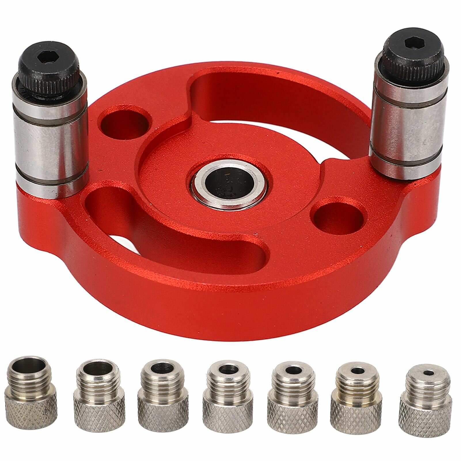 Самоцентрирующийся кондуктор для шкантов с пробойником и сверлом, красный