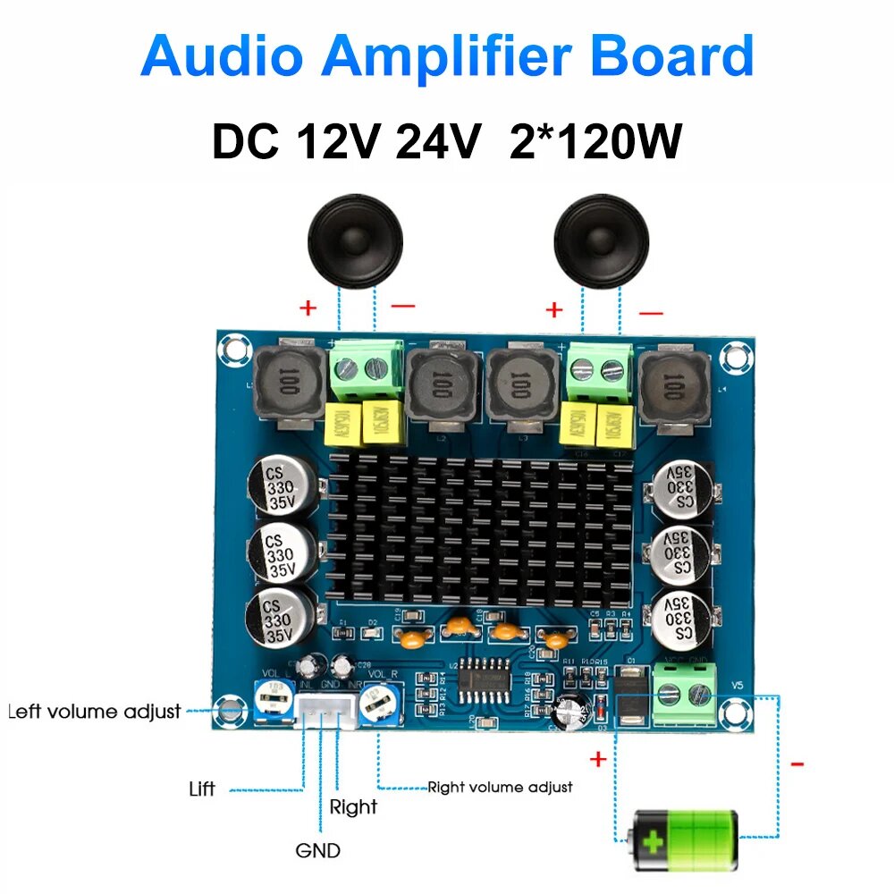 Кебидумей XH-M543 двухканальный цифровой аудиоусилитель 2x120 Вт 2x120W