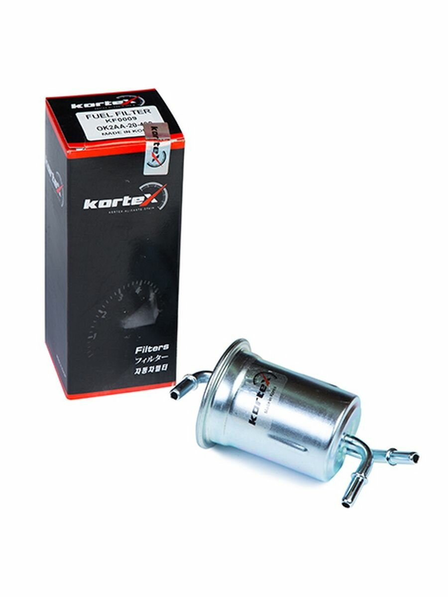 Фильтр топливный Kortex KF0009, для Kia Carens/Shuma, бумага/металл, OEM-номер 0K2A120490A