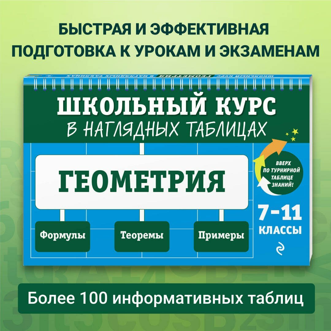 Геометрия. 7-11 классы. Школьный курс в наглядных таблицах