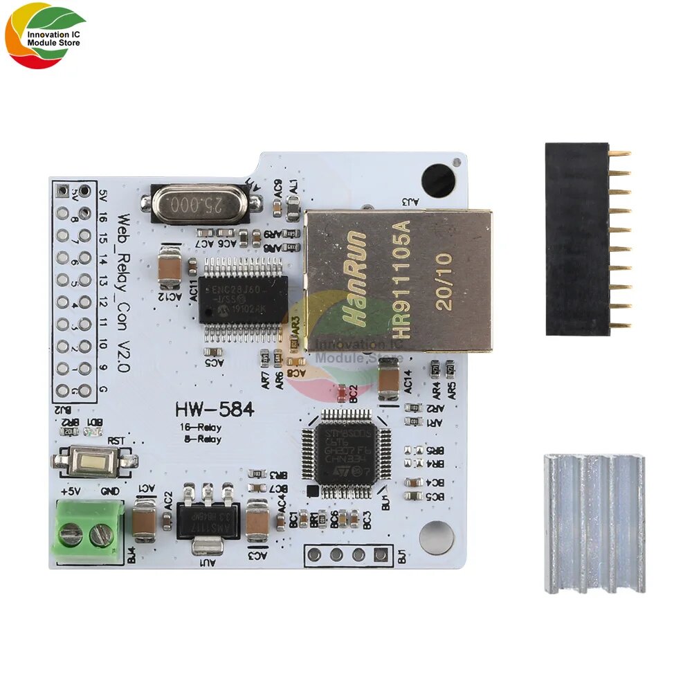 Ziqqucu ENC28J60 16-канальный сетевой реле модуль