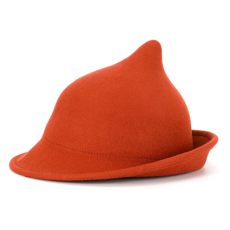Волшебная шляпа, остроконечная, фетровая, для сценических представлений, кирпично-красная, размер S