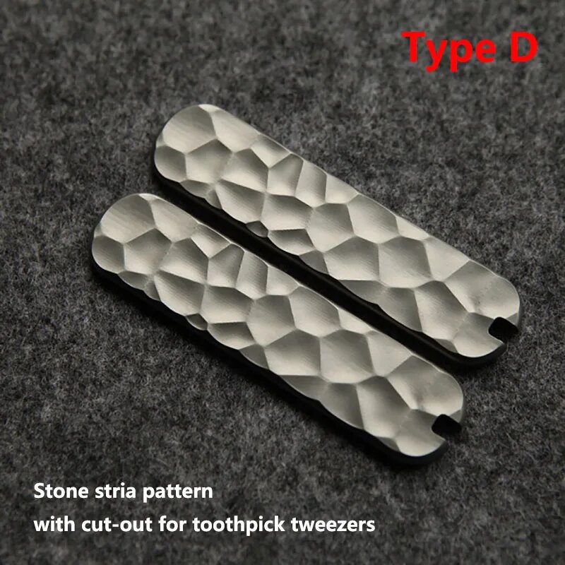 9 накладок из титанового сплава для швейцарских ножей Victorinox NailClip580 Серый, Type D