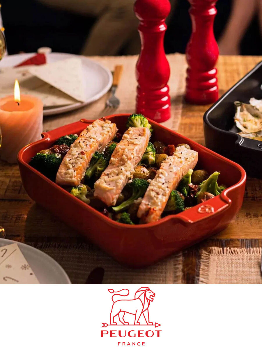 Форма для запекания прямоугольная Peugeot Red 25x15,5см, керамическая, красная