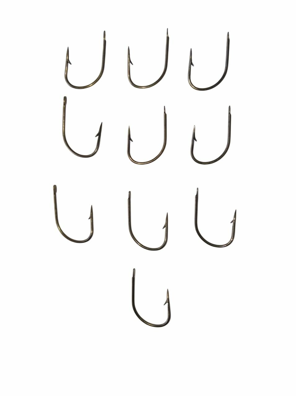 Крючки рыболовные оксидированные 10х11х18-0,8 (лопатка) - 10 крючков
