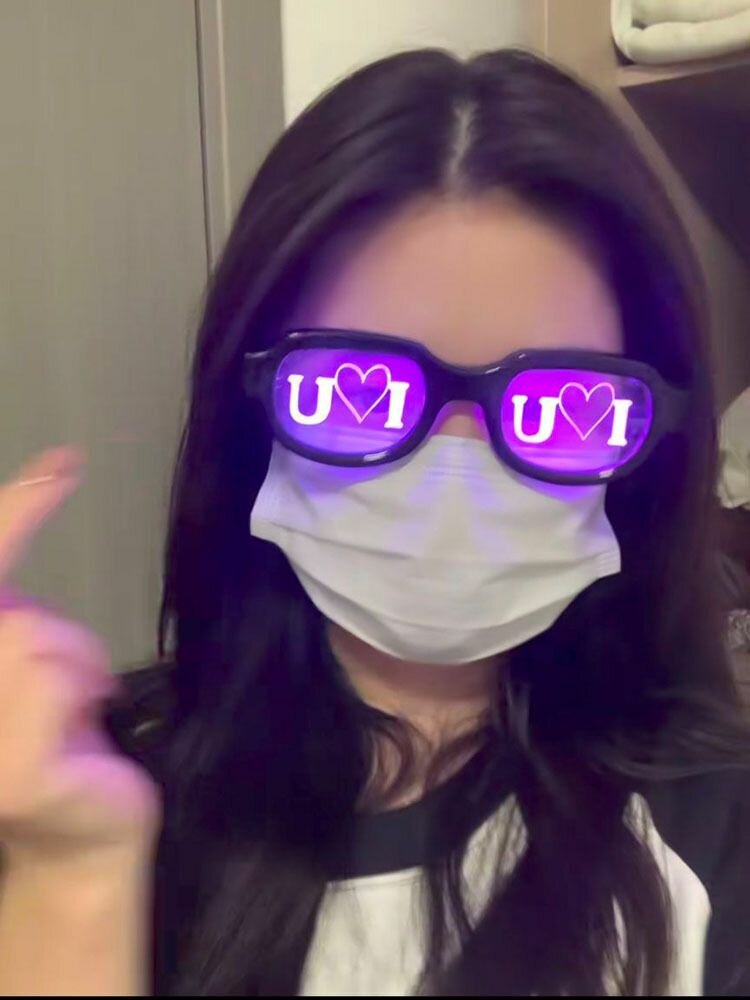 Светящиеся бокалы, карнавальные очки, светящиеся очки I love you, Очкарик я люблю тебя