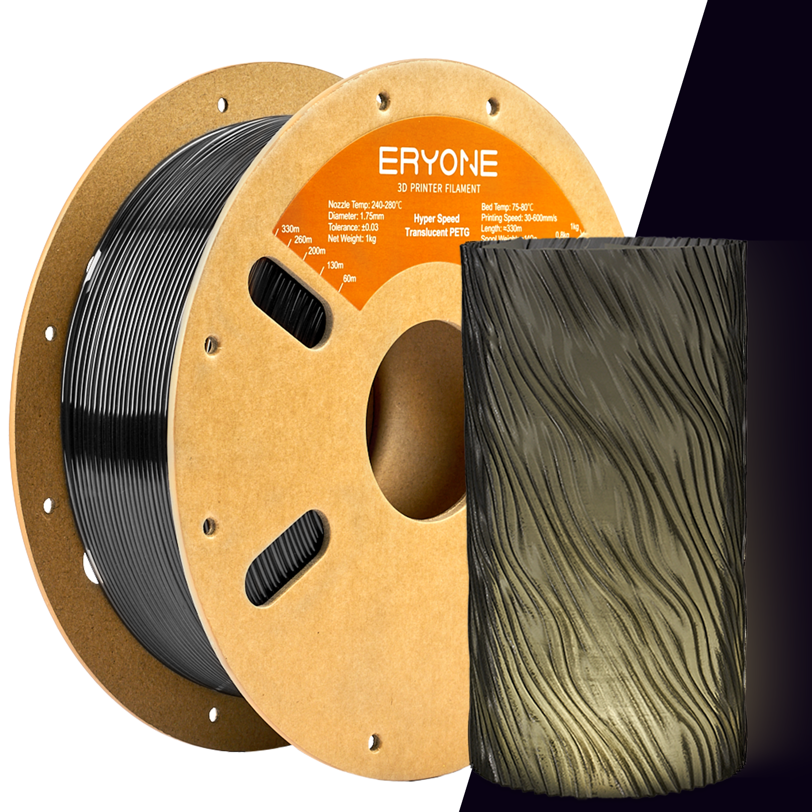 Новинка! Petg HS пластик Eryone High Speed серый полупрозрачный 1,75 мм 1 кг