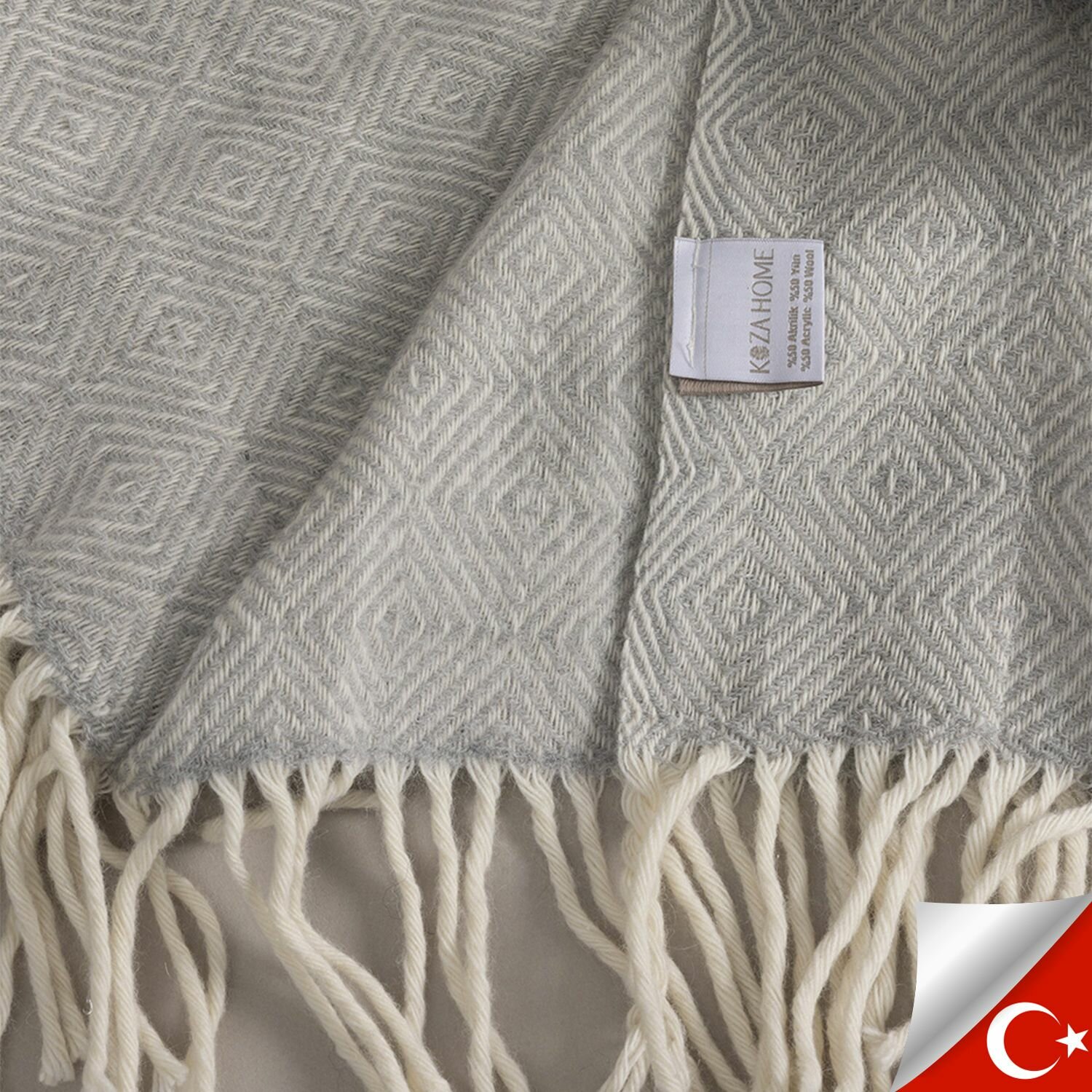 Koza Home Покрывало, Шерсть с размерами: 220 x 180 см