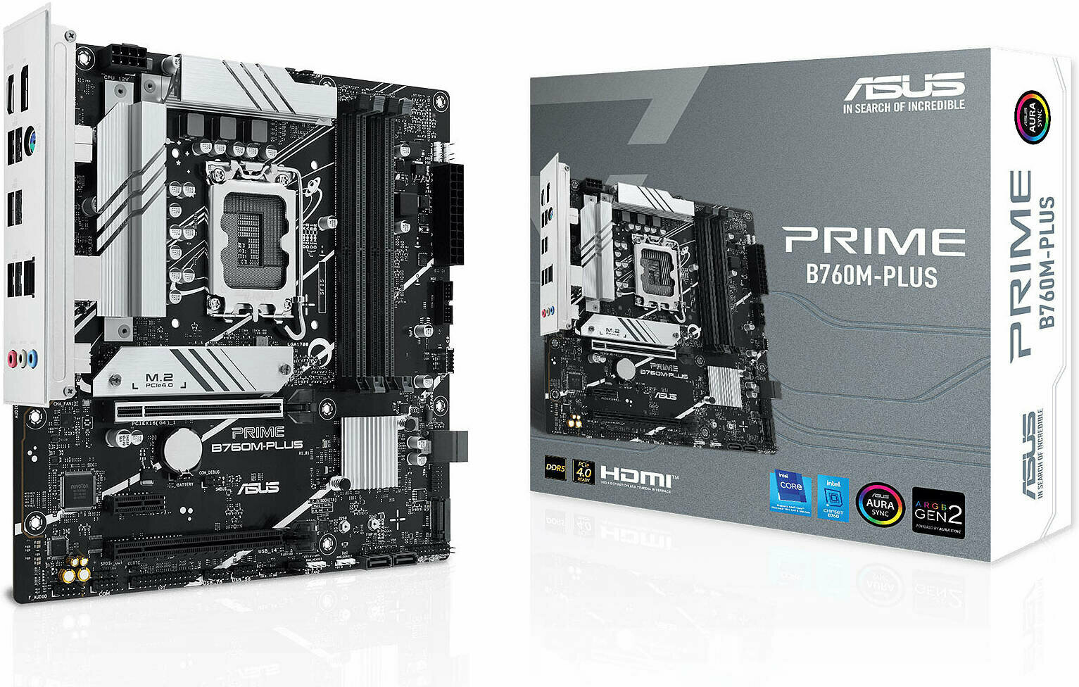 Материнская плата ASUS PRIME B760M-PLUS (LGA1700/B760/4xDDR5/2xPCI-Ex16/1xPCI-Ex1/2xM.2/SB7.1/GLAN/DP/HDMI/mATX)