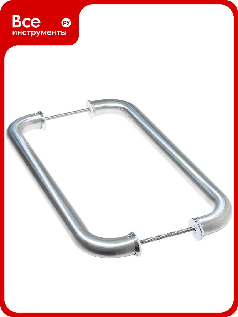 Дверная ручка скоба изогнутая Doorlock DL PHS02/25/350 SS из стали, двухсторонний комплект для офисных дверей