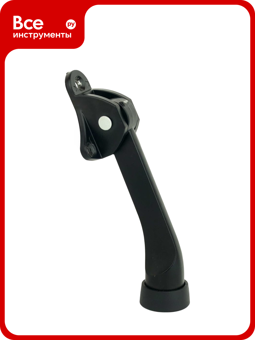 Фиксатор напольный для двери DORF откидной, козья ножка, металл, черный DORF_КН_130_black