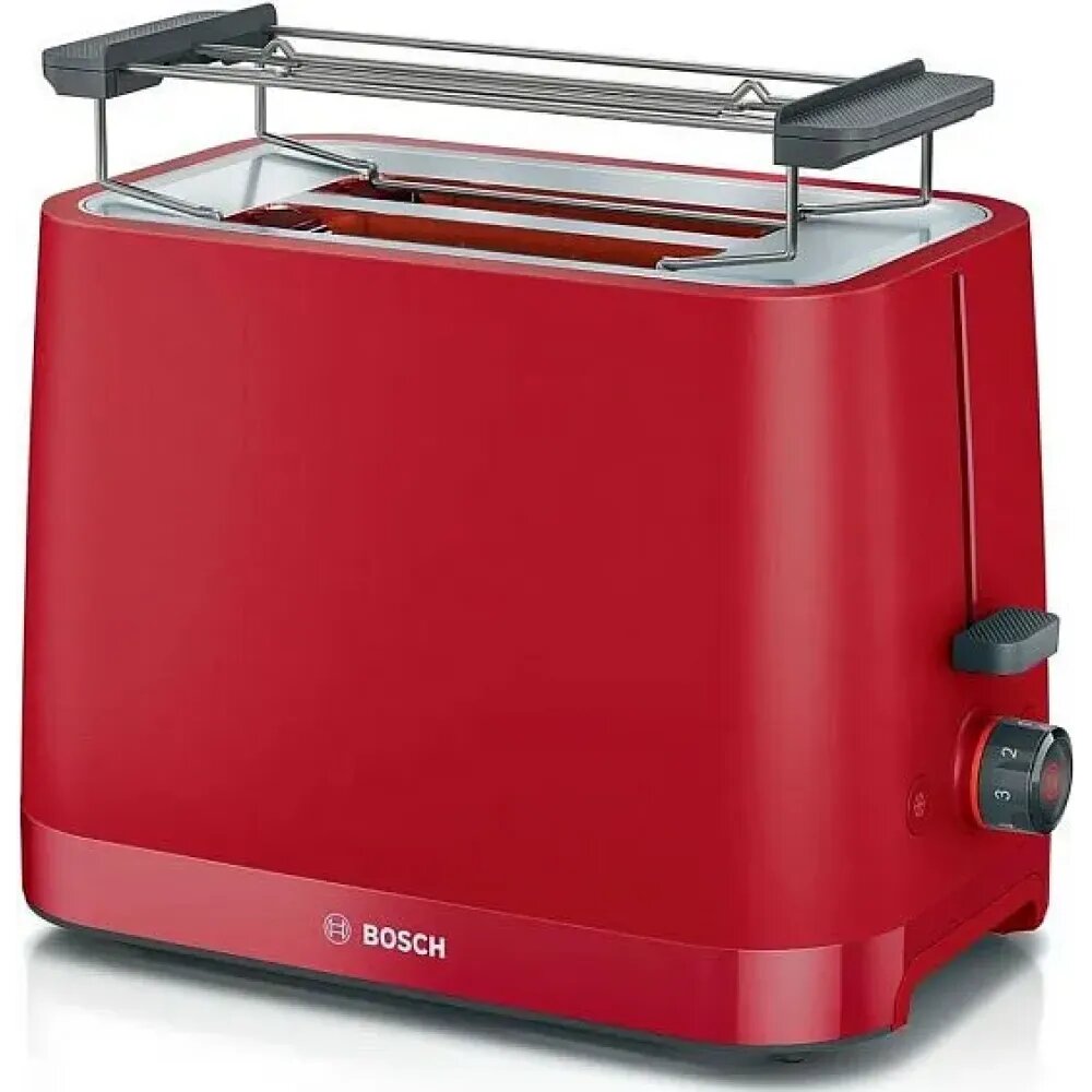 Тостер Bosch TAT 3M124 MyMoment красный, 950 Вт, 2 отделения, механический