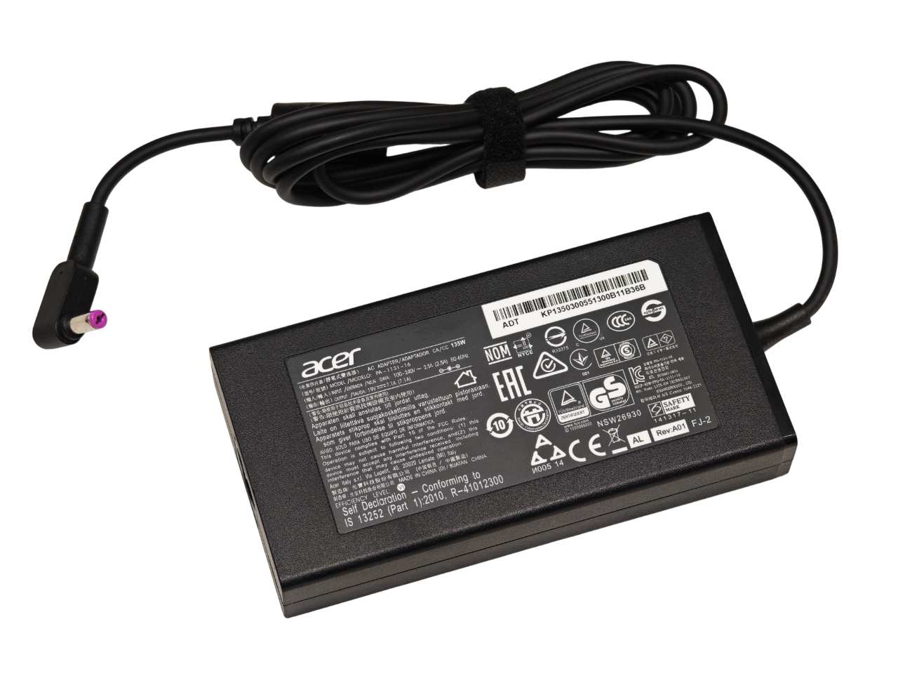 Блок питания ADP-135NB B для ноутбука Acer Nitro 5 AN515-55, AN715-51, Aspire 7 A715-74G [19V 7.1A 135W 5.5x1.7mm]