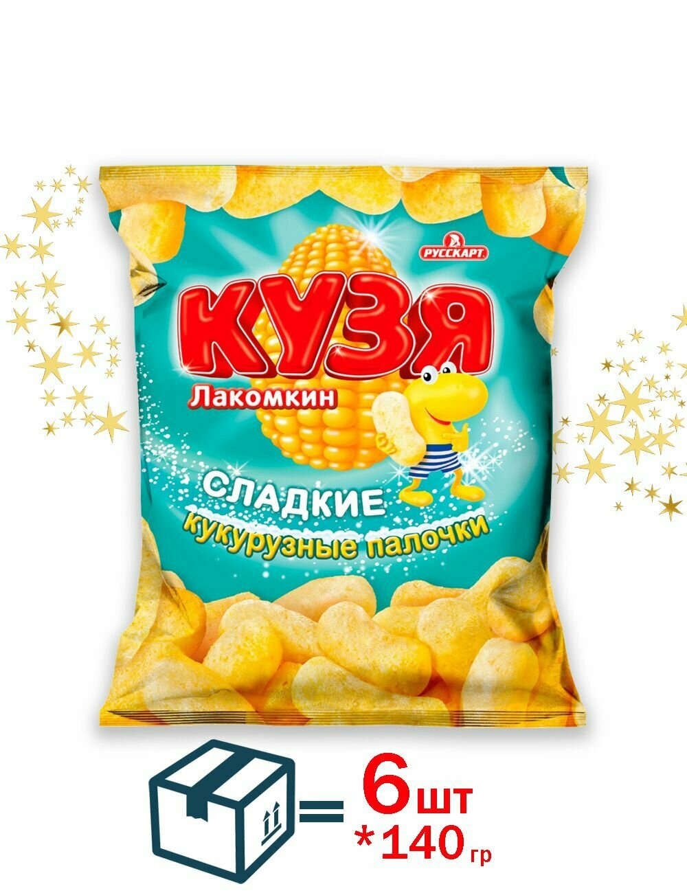 Кукурузные палочки кузя Лакомкин 140гр