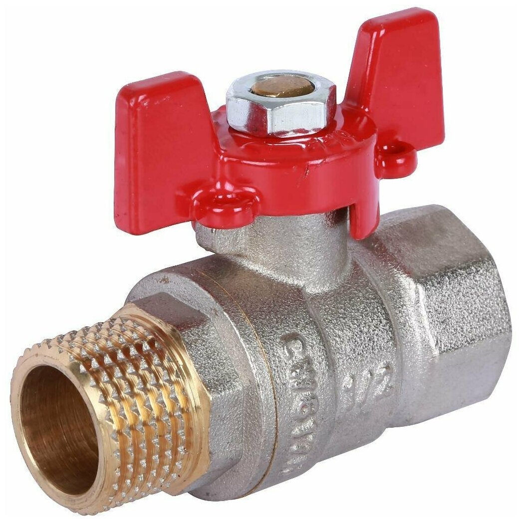 Шаровой кран ROMMER RBV-0004-2210215 1/2" ВН/НР ручка бабочка