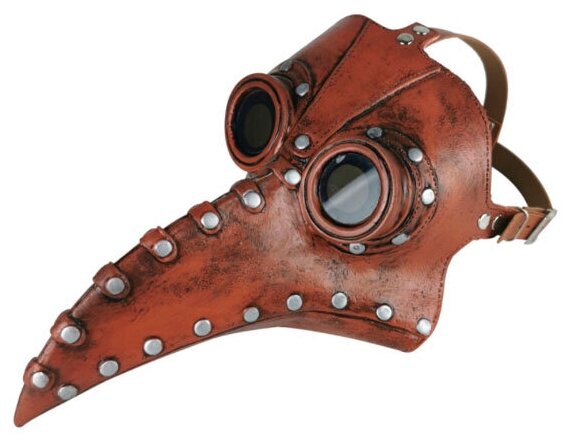 Маска латексная "Чумной доктор" (Цв: Коричневый )