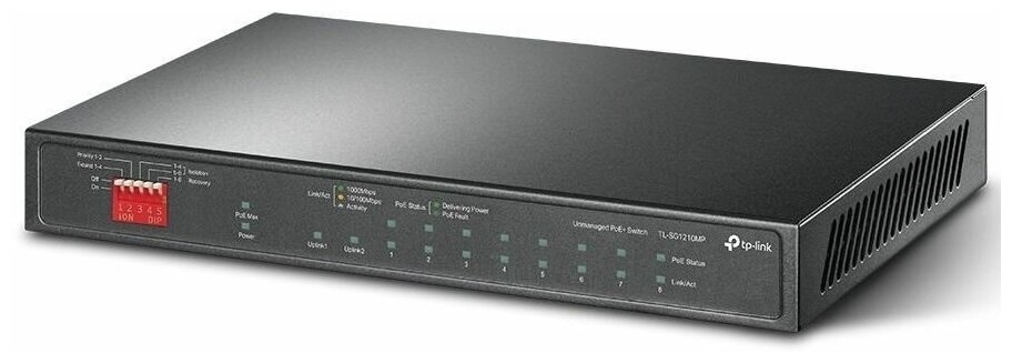 Коммутатор TP-Link TL-SG1210MP (8 гигабитных портов PoE+, 2 гигабитных порта без PoE, 1 гигабитный к