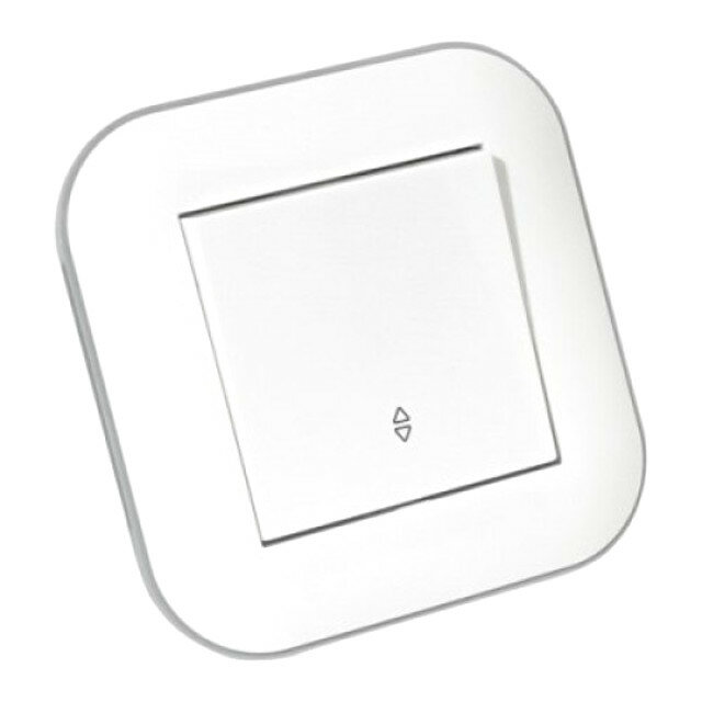 OVIVO Loft проходной одноклавишный выключатель белого цвета компактный элемент электрики