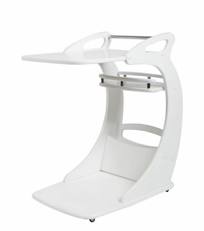 Стол Фаворит Вис Red Black белый, дерево, прямоугольная столешница, колесики