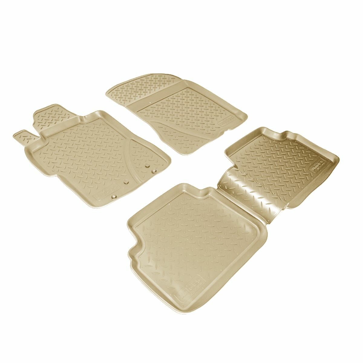 Ковры в салон Norplast/Unidec для Honda Civic VIII в кузове EU FD1 (2006-2012)Полиуретан, арт. NPL-Po-30-08-B (Бежевый)