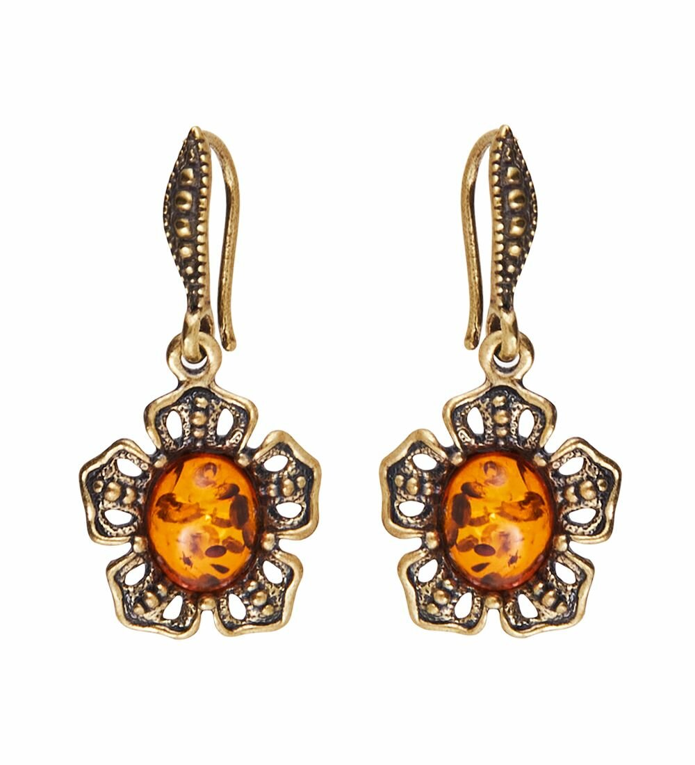 Серьги, янтарь