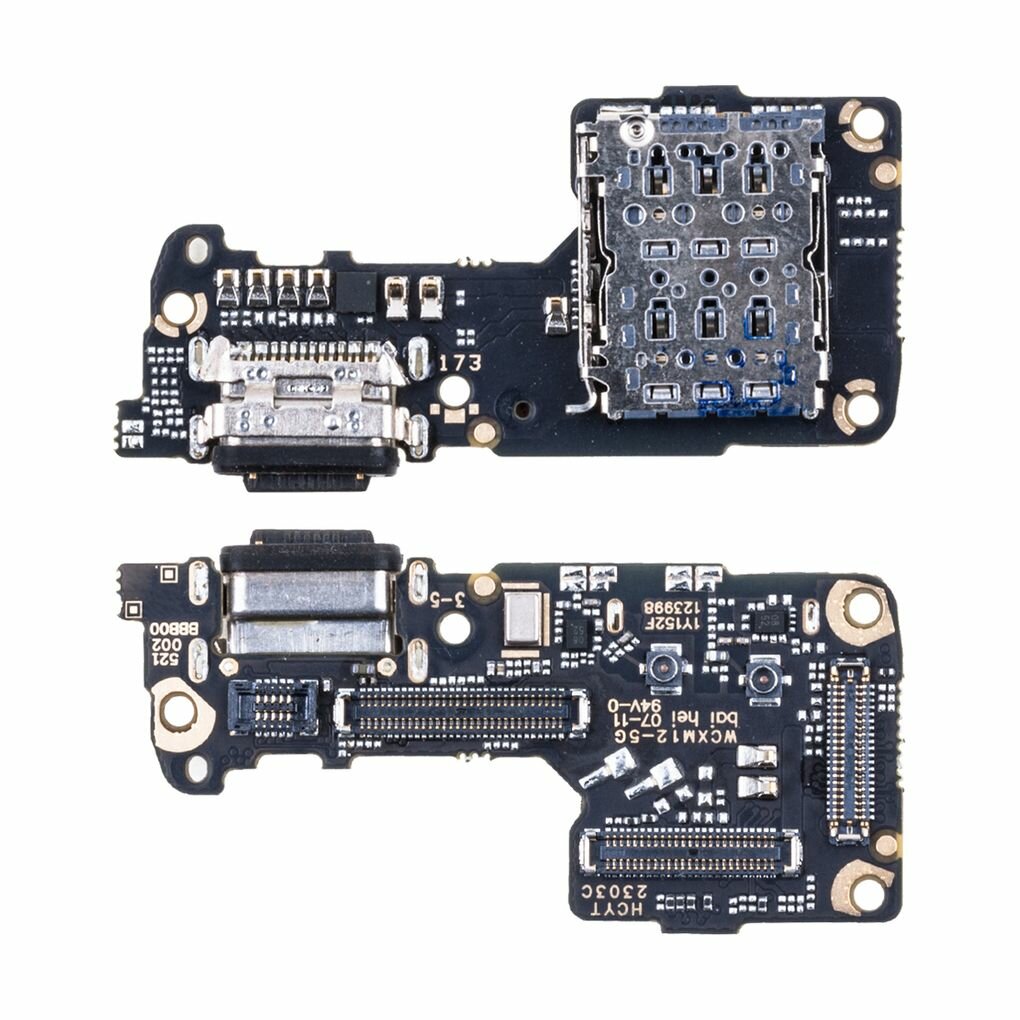 Шлейф для смартфона Xiaomi 12X плата системный разъем/разъем SIM/микрофон