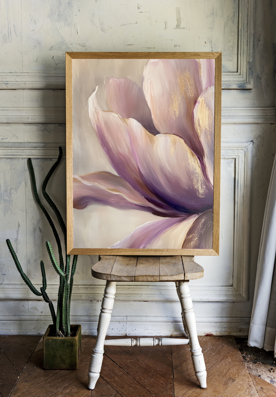 Постер "Нежные лепестки в пастельных оттенках" 40x50 см в подарочном тубусе