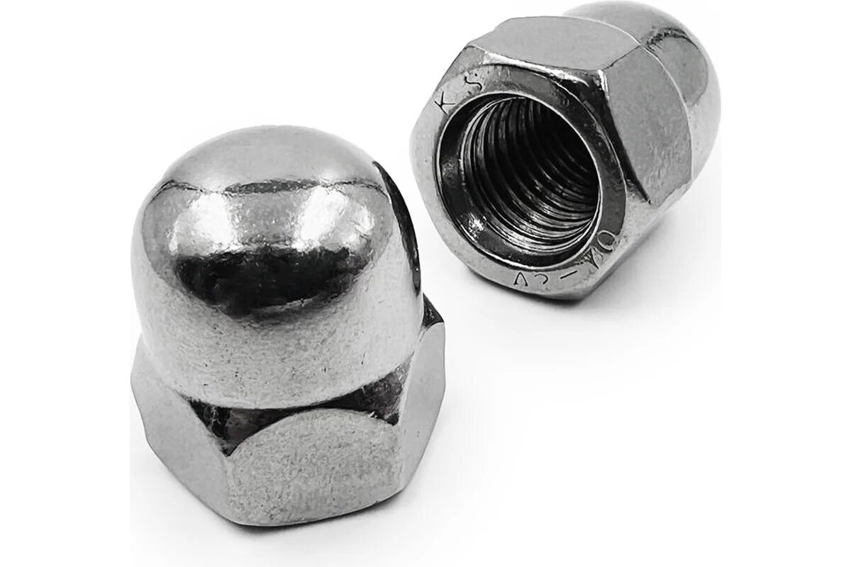 KREPFIELD Гайка колпачковая нержавеющая M8 DIN 1587 A2, 100 шт в упаковке, резьба М8