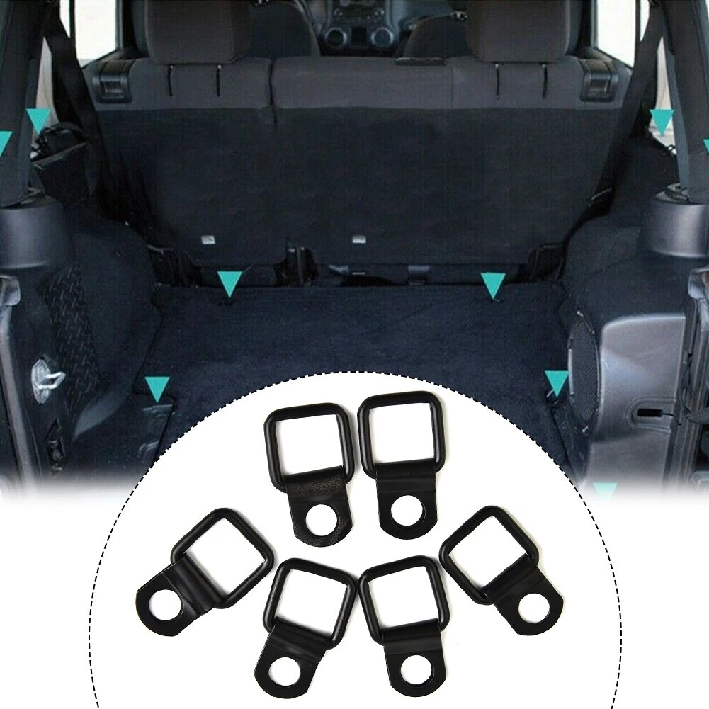 Сверхмощные петли для крепления, набор из 6 D-образных колец для Jeep (JK/JL), идеальный аксессуар для управления грузом и организации