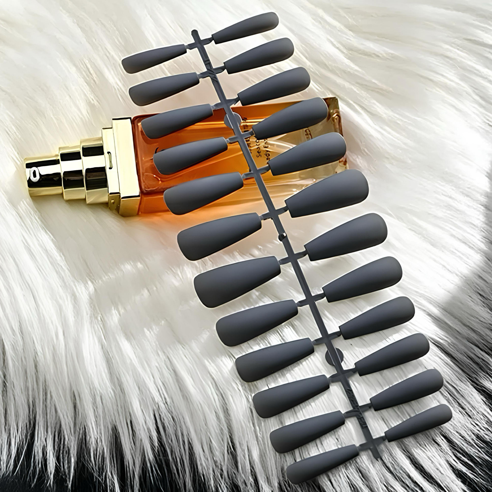 Накладные ногти серые матовые , набор 24 шт.