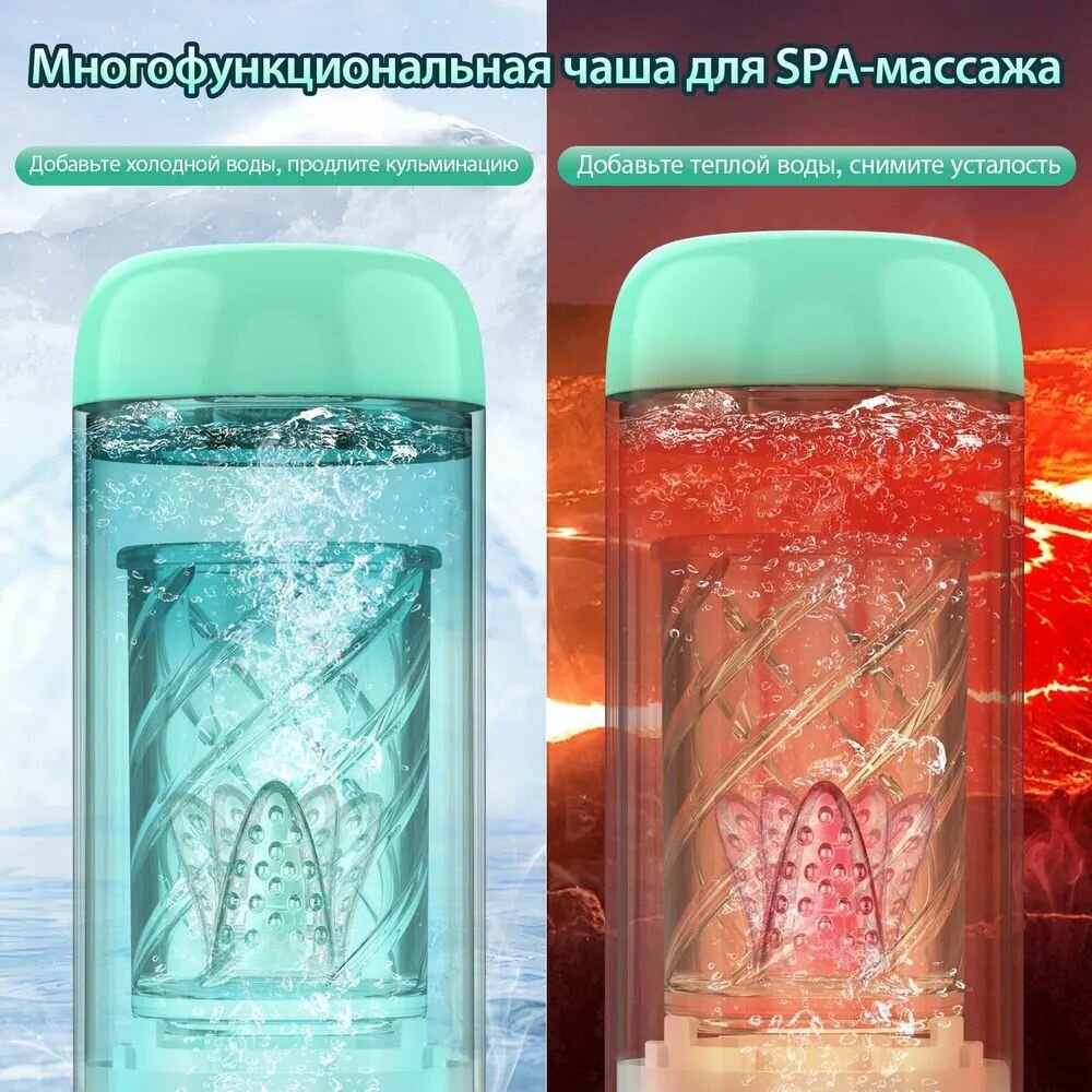 Вращающийся вакуумный всасывающий рот, водонепроницаемый полностью автоматический мужской вакуумный тренажер, устройство для гидромассажа и мастурбации