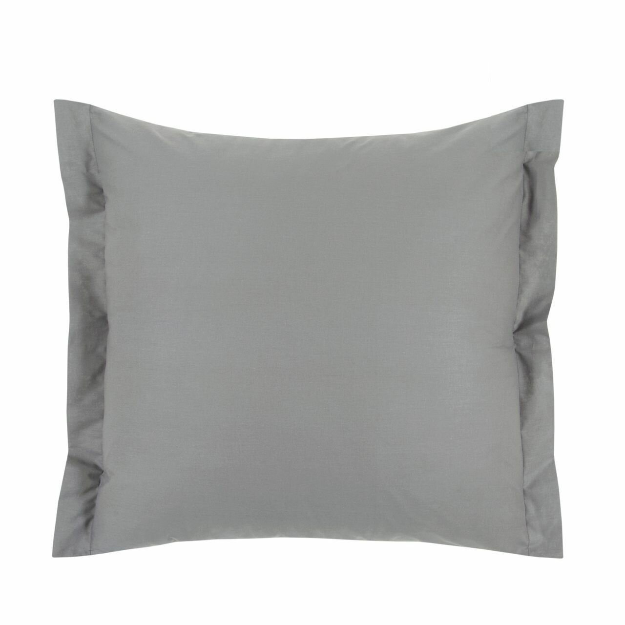 Наволочки Однотонные 70х70 (2 шт.) Серебряные из Поплина с Ушками