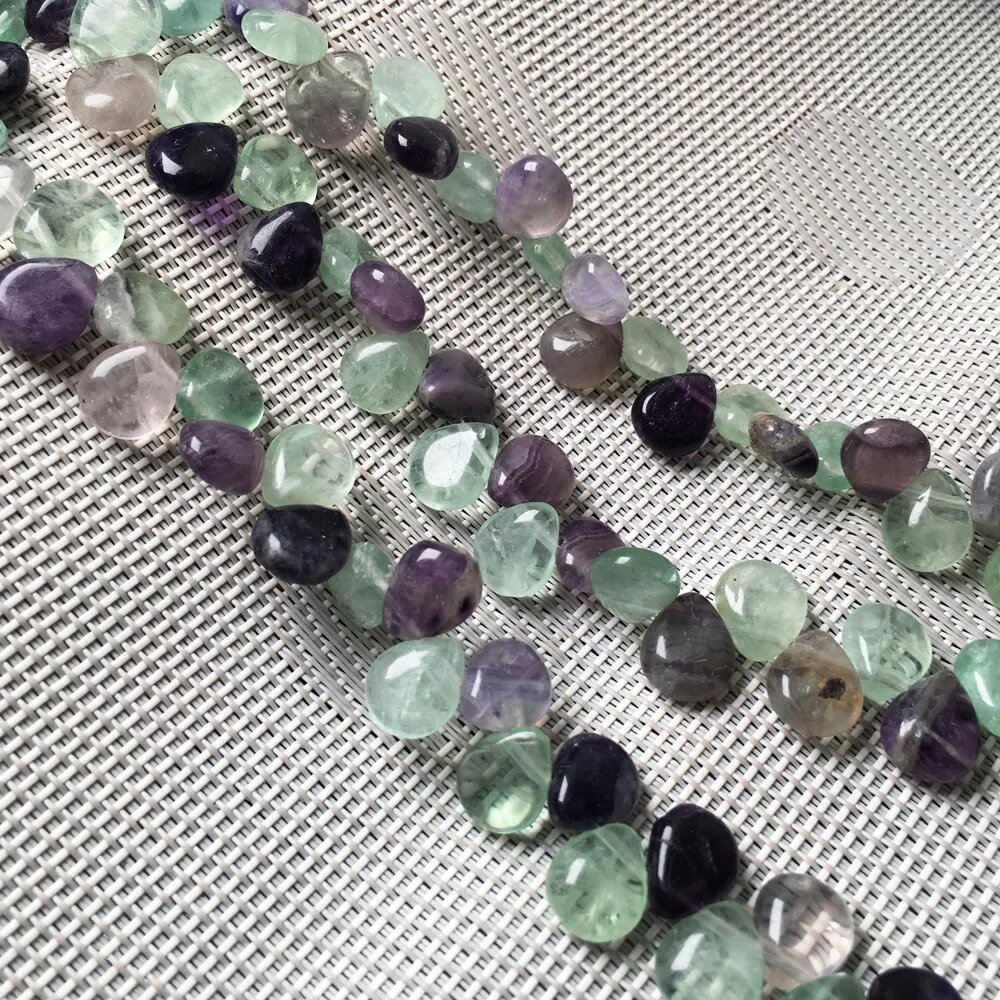 Бусины из натурального камня капля 33 шт Изумрудный, Fluorite