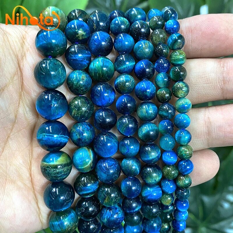 Бусины из синего тигрового глаза 6/8/10/12/14 мм 6mm-about 62pcs