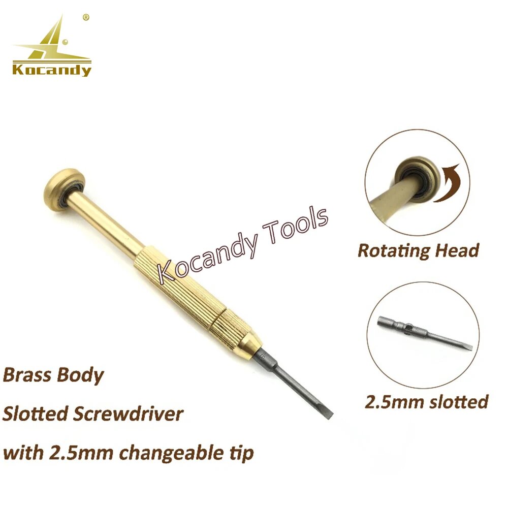 Отвертка Kocandy латунная 2,5 мм, цвет 1.2 slotted