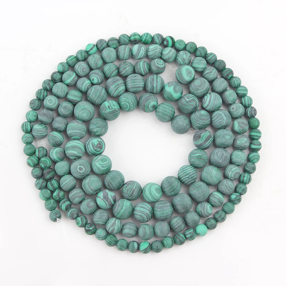 Матовые бусины из гематита nociuciu 4-12 мм 10mm 36pcs, malachite