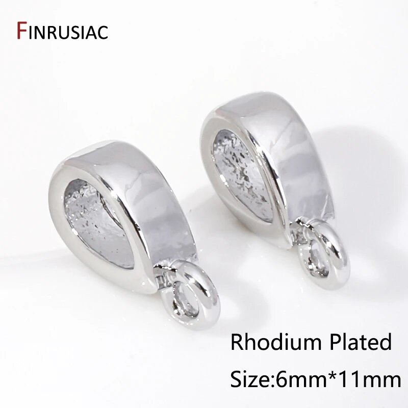 Подвески овальные Rhodium plated, 6x11 мм, 10 шт.