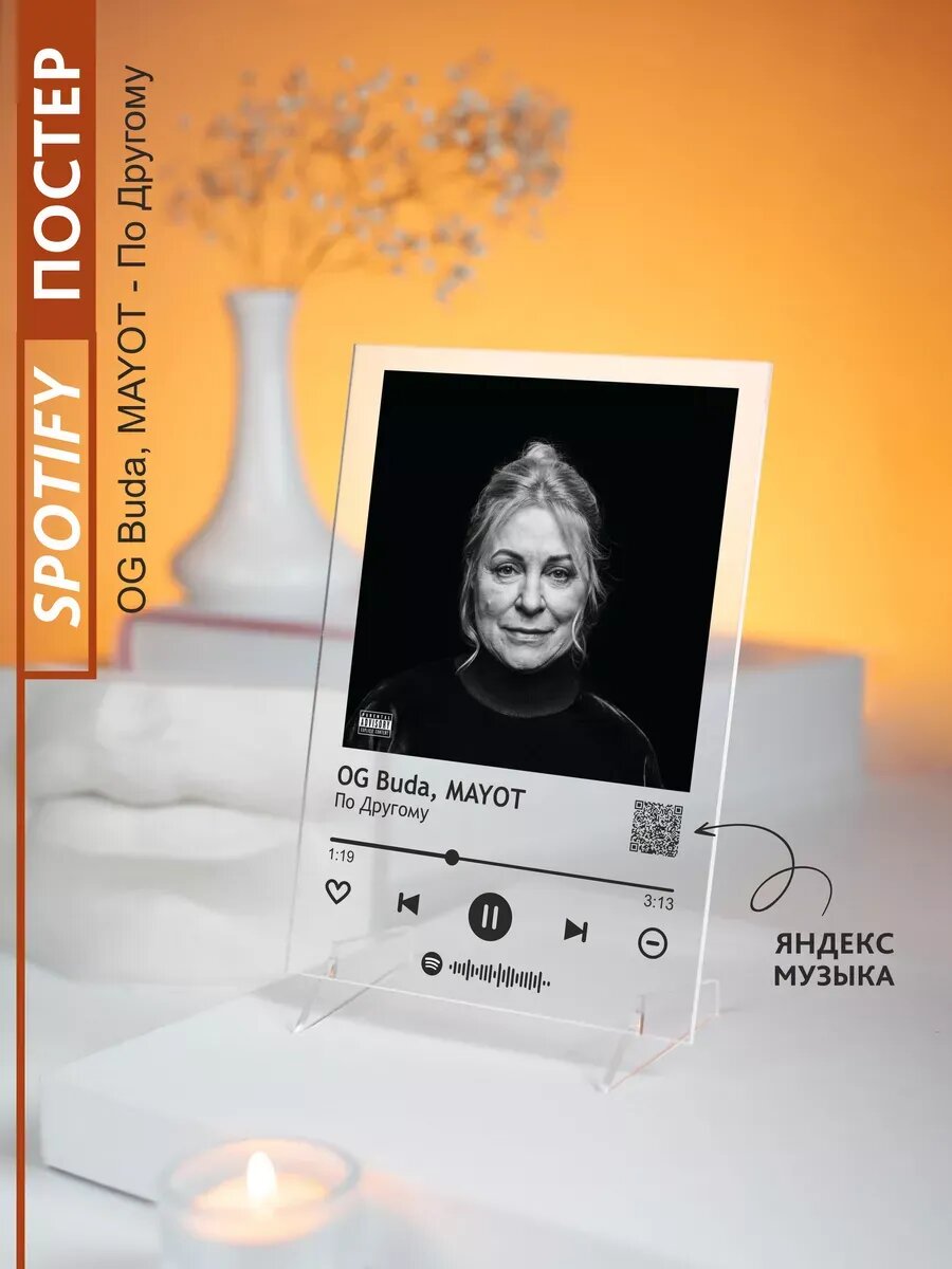 Подарок подруге спотифай постер OG Buda, MAYOT - По Другому